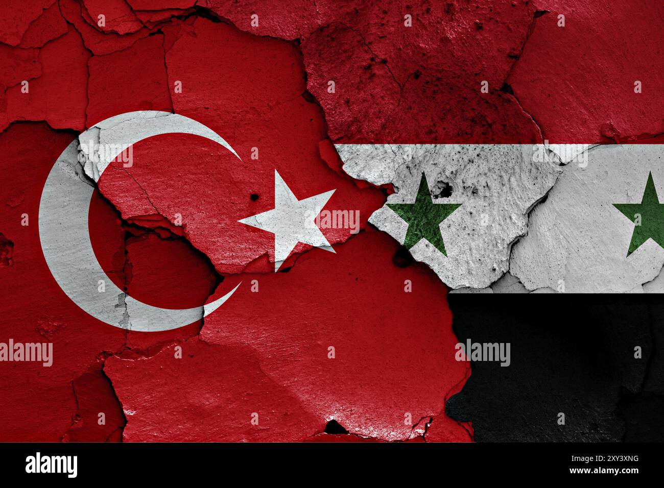 Flags of syria and turkey hi-res stock photography and images - Alamy