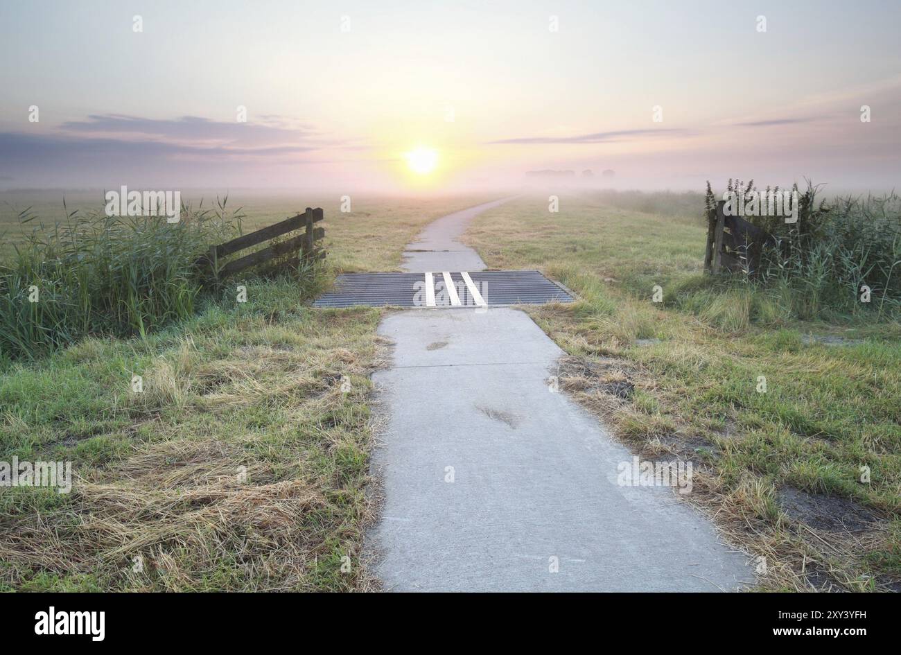 Cycle path sunrise in hi-res stock photography and images - Alamy