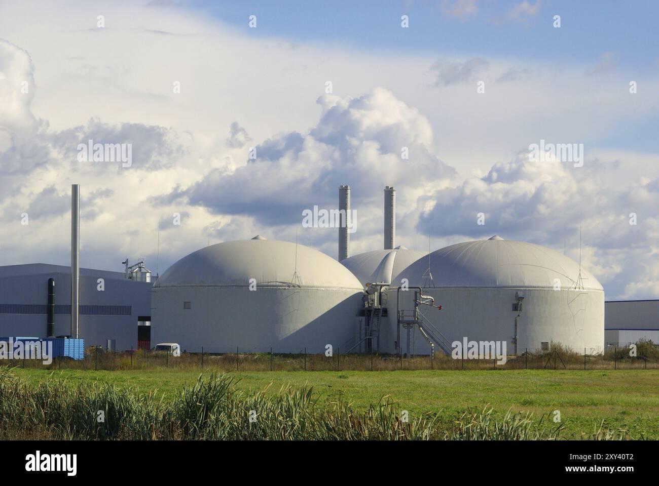 Production biogas biogas plant construction hi-res stock photography ...