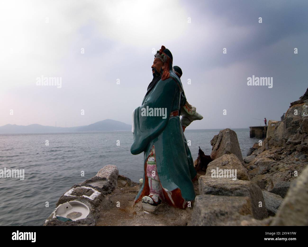 Chinese gods protecting the fishermen. photo taken in Hong Kong Stock ...