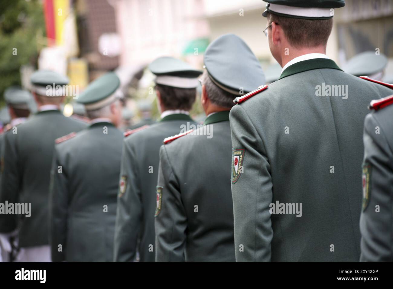 Parade during a shooting festival Stock Photo - Alamy
