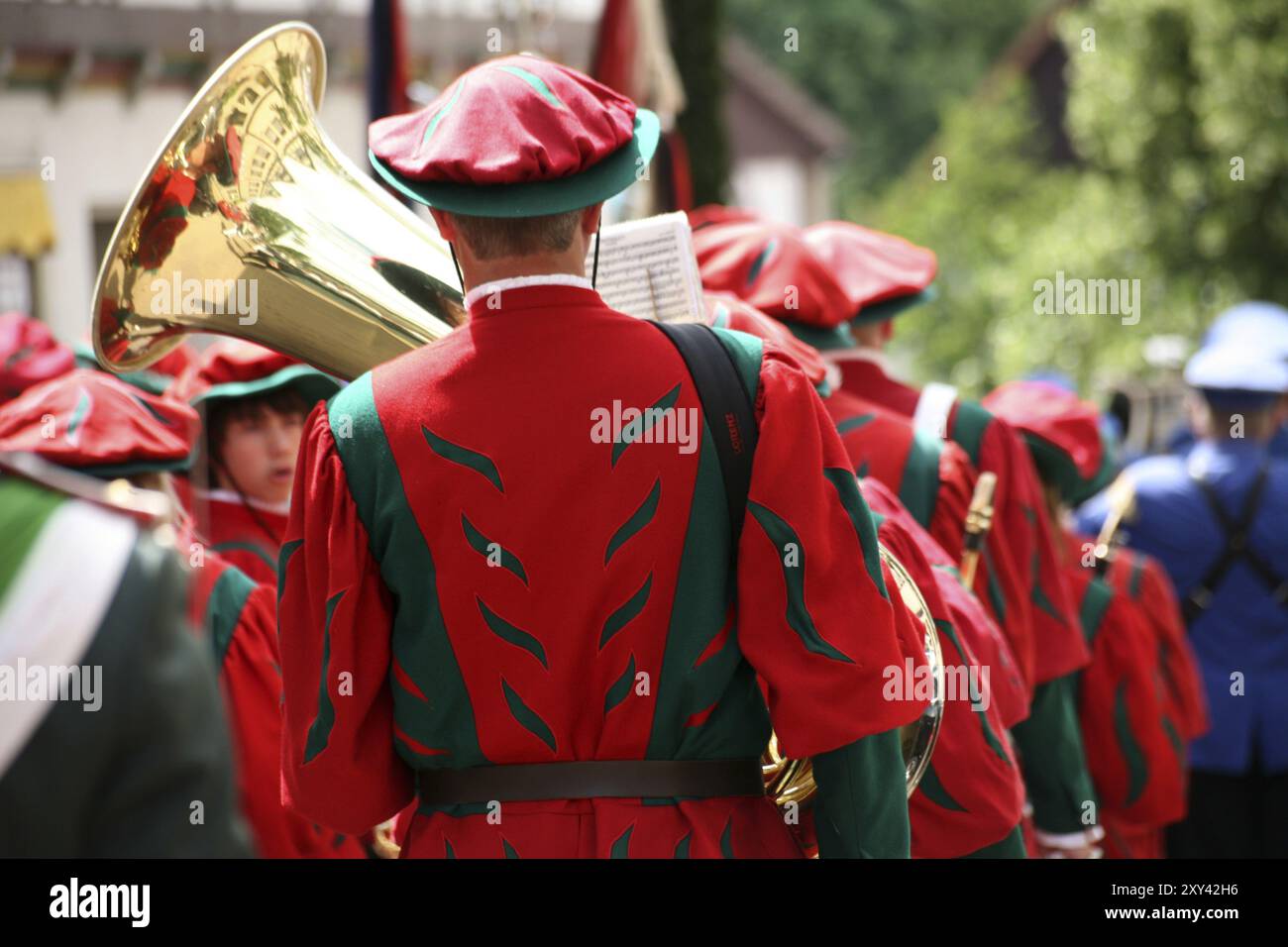 Parade during a shooting festival Stock Photo - Alamy
