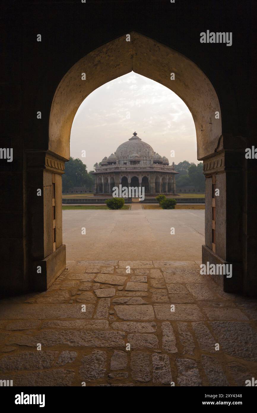 A doorway frames the Ali Isa Khan Niazi Tomb in the Humayun Tomb ...