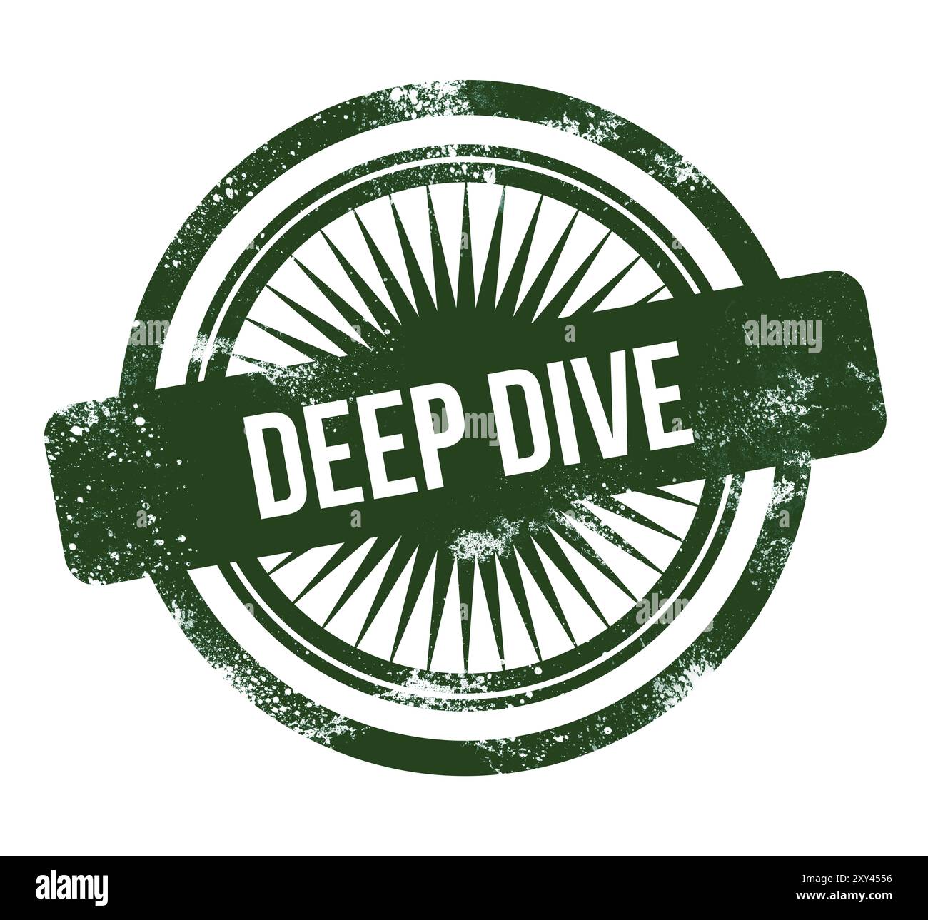 Deep dive, green grunge stamp Stock Photo - Alamy