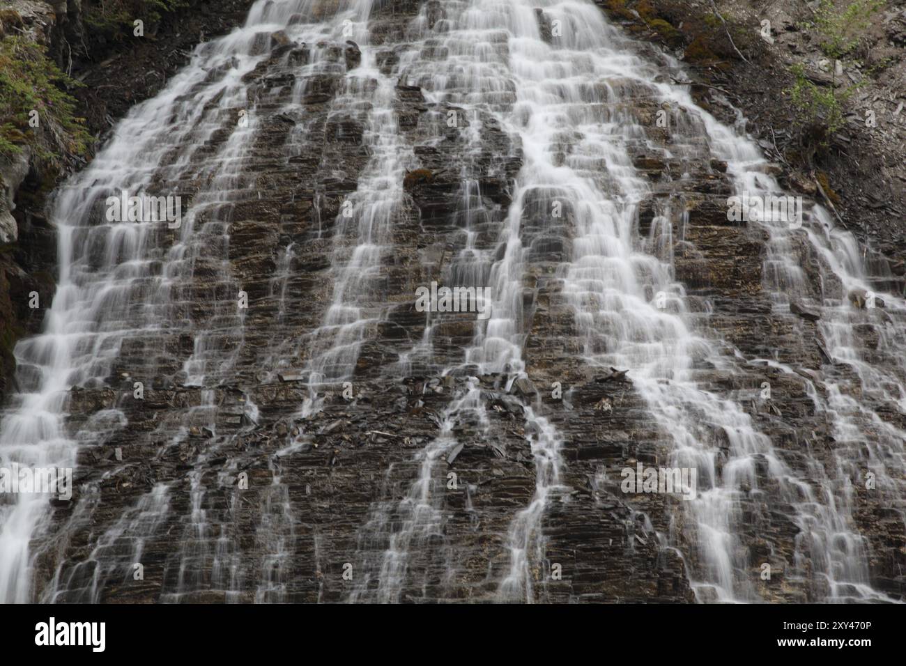 Fan Falls in Maligne Canyon Stock Photo - Alamy