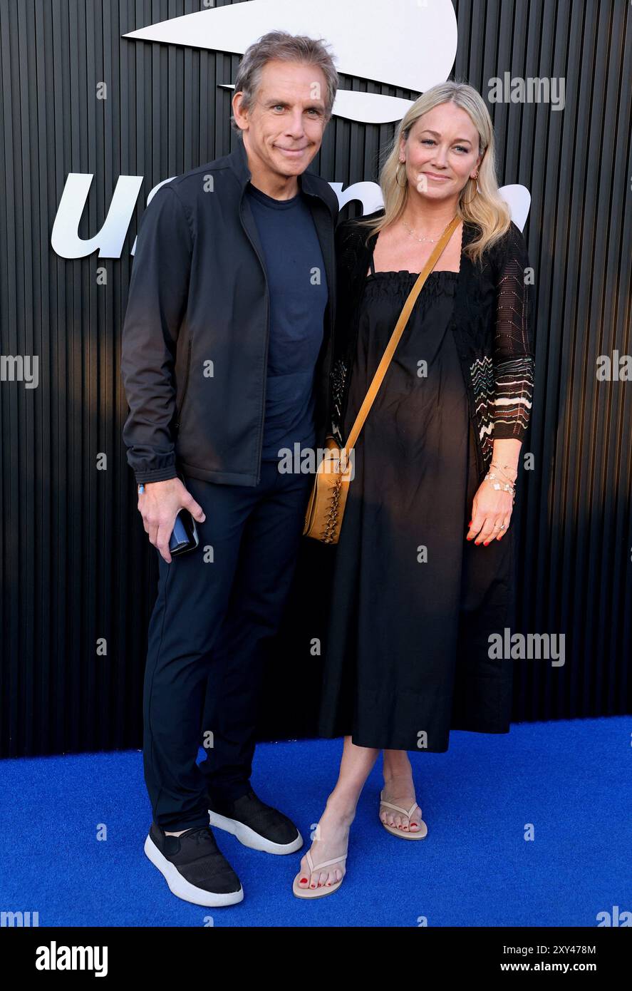 New York, USA. 27th Aug, 2024. Ben Stiller and Christine Taylor attend ...