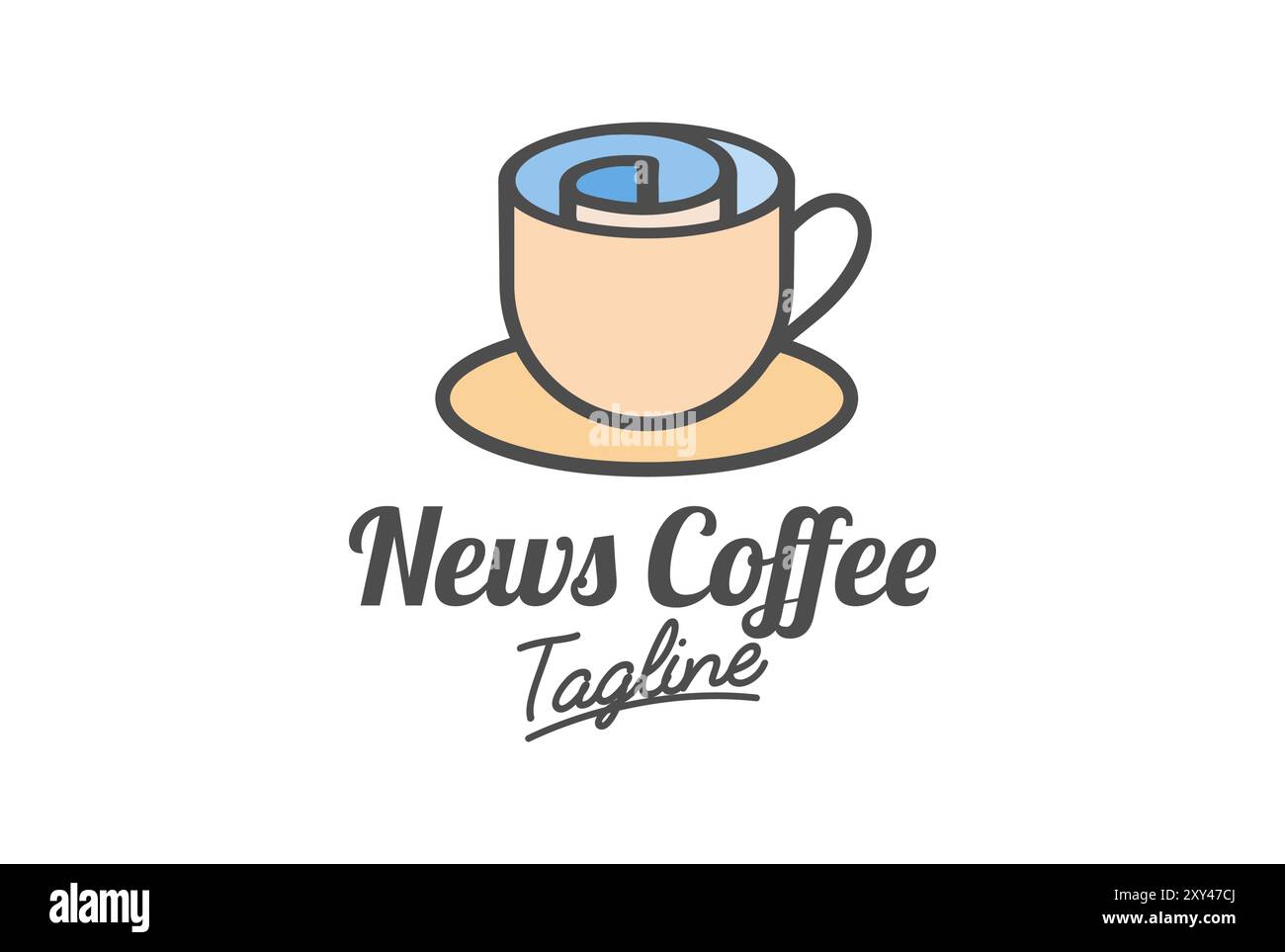 Coffee News Logo Premium Vector | Newspaper Logo