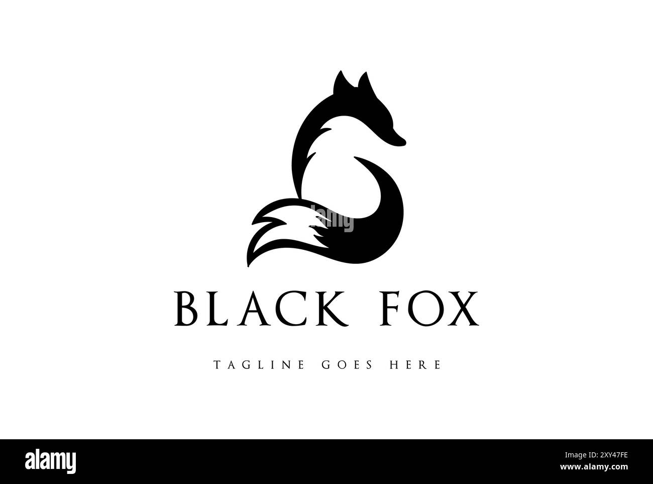 Simple Minimalist Clean Fox Tail Logo Design Vector Stock Vector Image ...