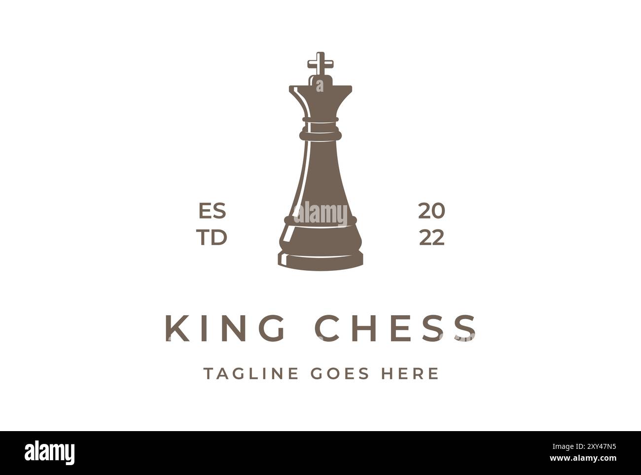 Vintage Retro King Chess Game Sport Logo Design Vector Stock Vector ...