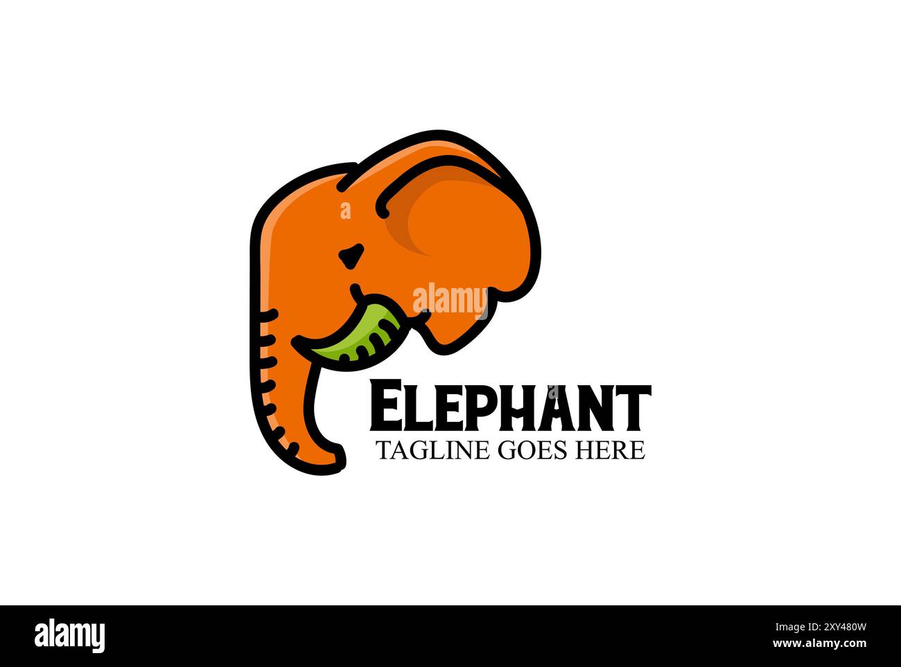 Colorful Modern Ivory Elephant Head Logo Design Vector Stock Vector ...