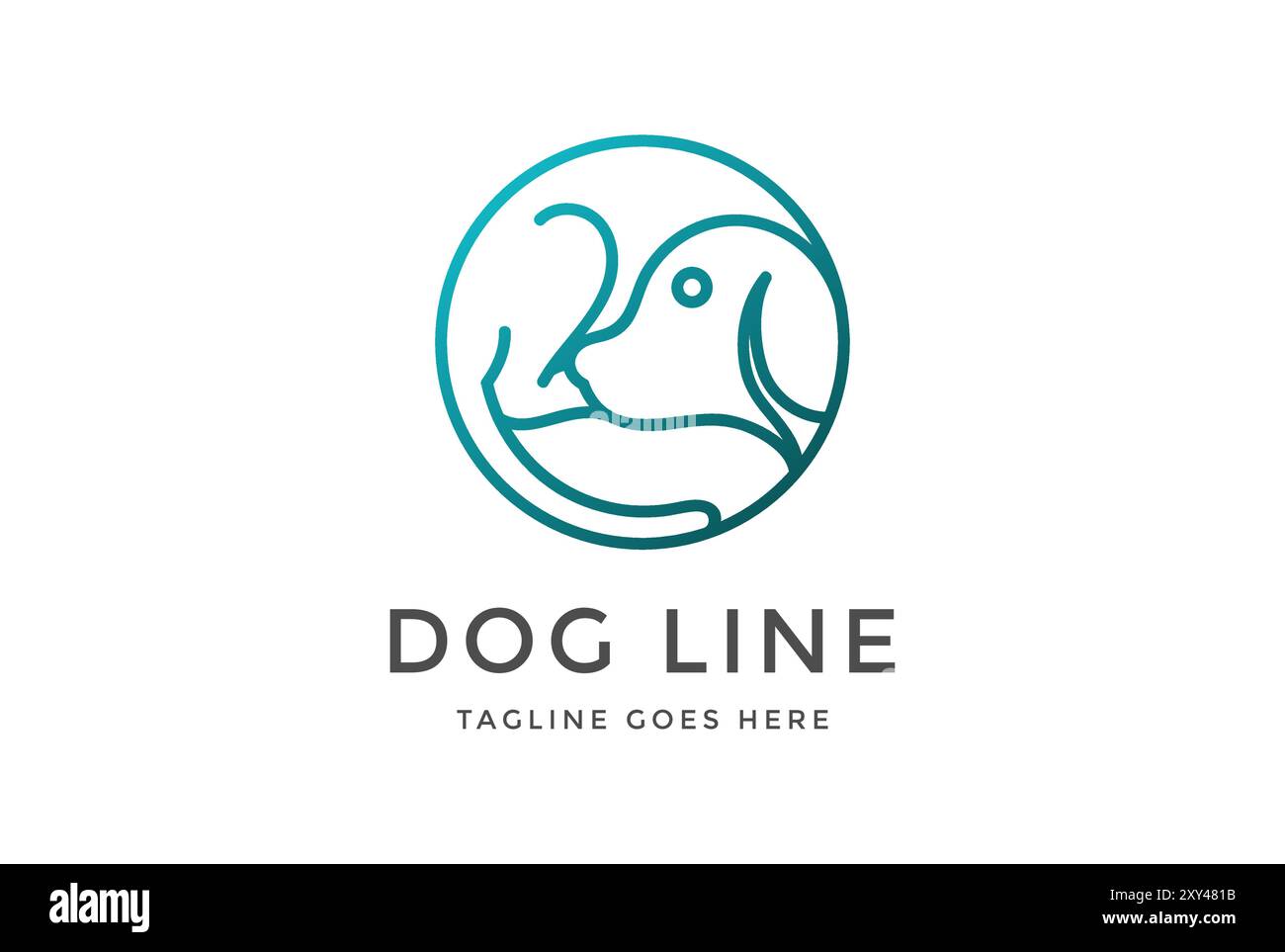 Dog monogram logo Stock Vector Images - Alamy