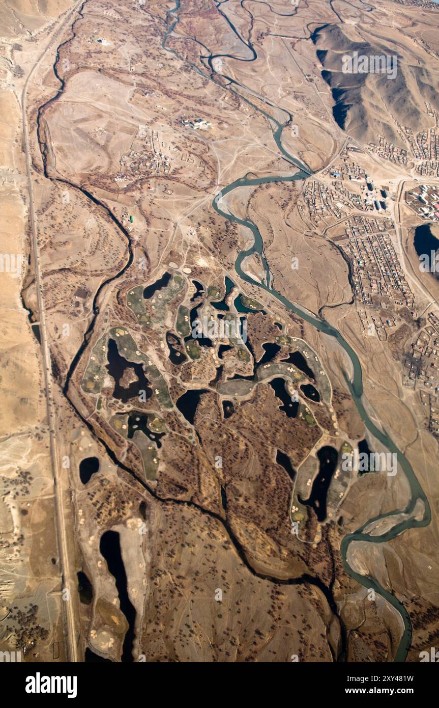 Aerial view of the Tuul river in Ulaanbaatar, Mongolia Stock Photo - Alamy