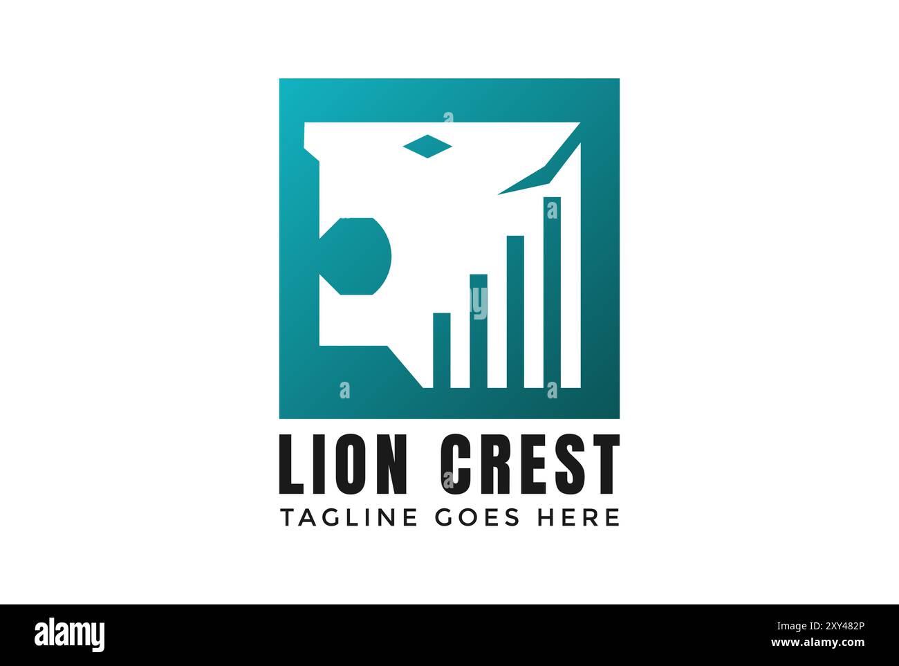 Geometric Square Lion Crest Head Logo Design Stock Vector Image & Art ...