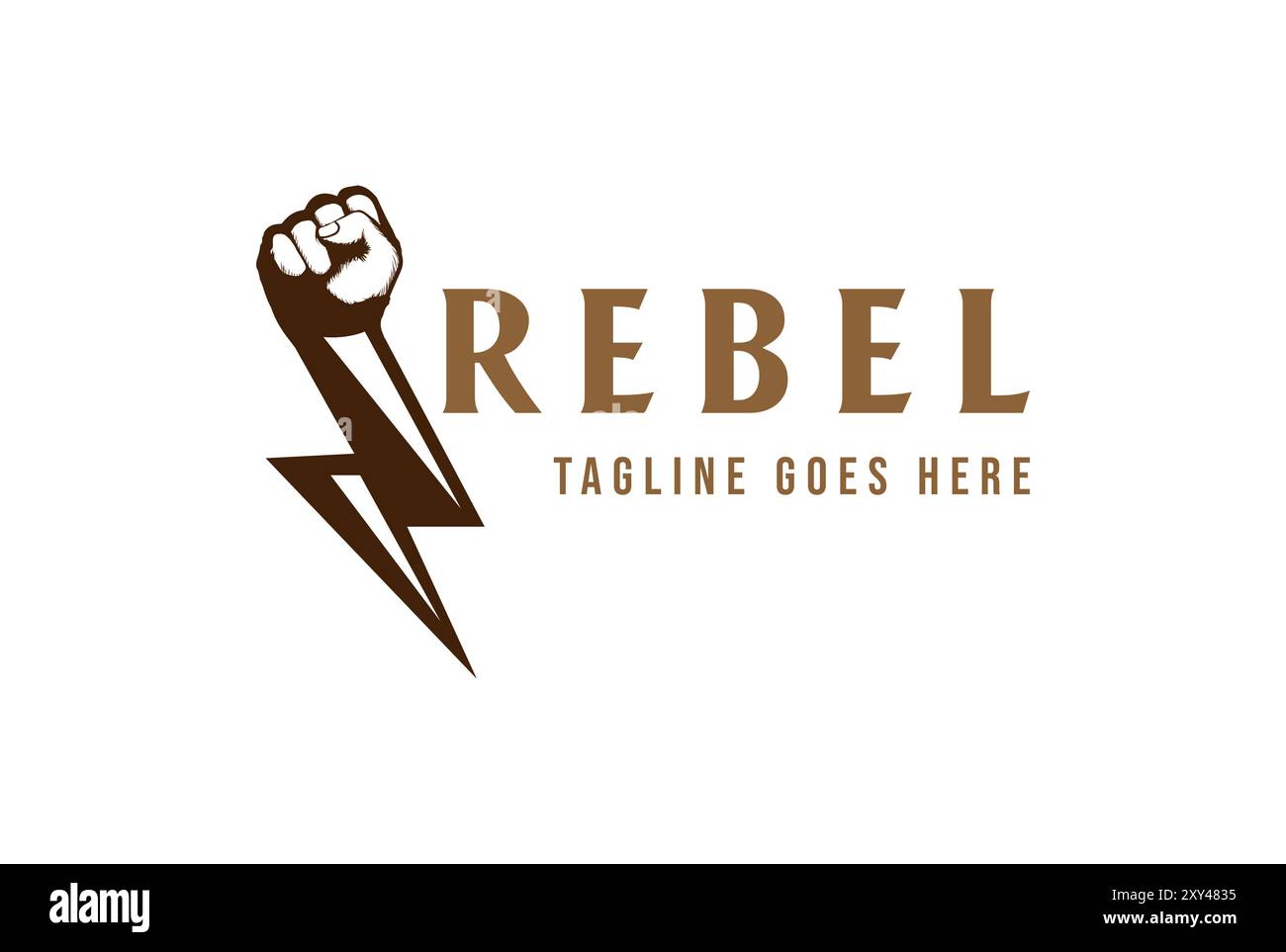 Vintage Retro Hand Fist Power for Rebel or Fight Sport Logo Design ...