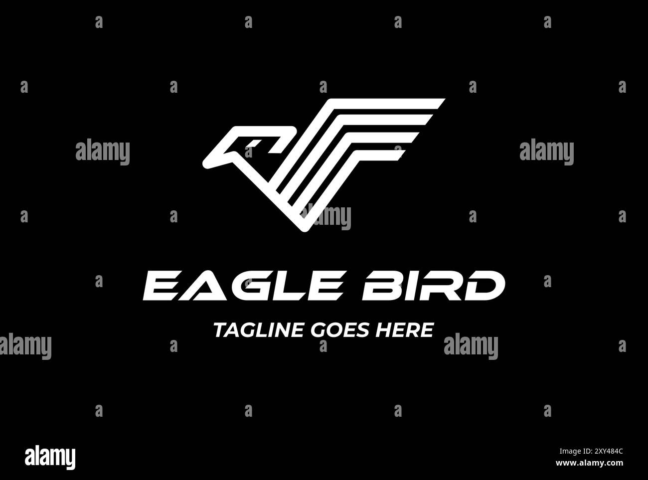 Geometric Flying Eagle Hawk Falcon Wing Monogram Logo Design Vector Stock Vector Image & Art - Alamy