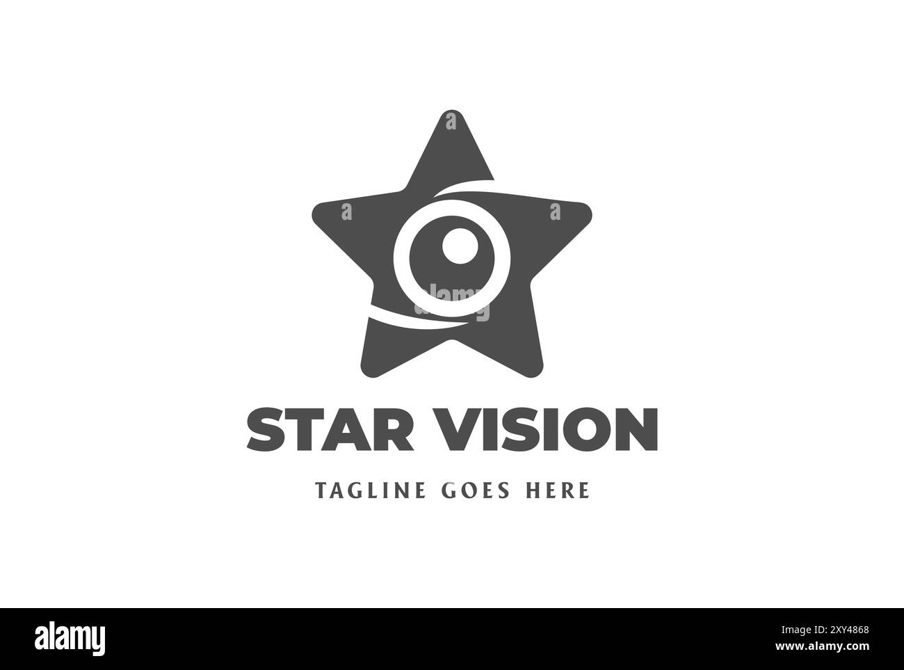 Simple Star with Eye Camera Vision Logo Design Vector Stock Vector ...