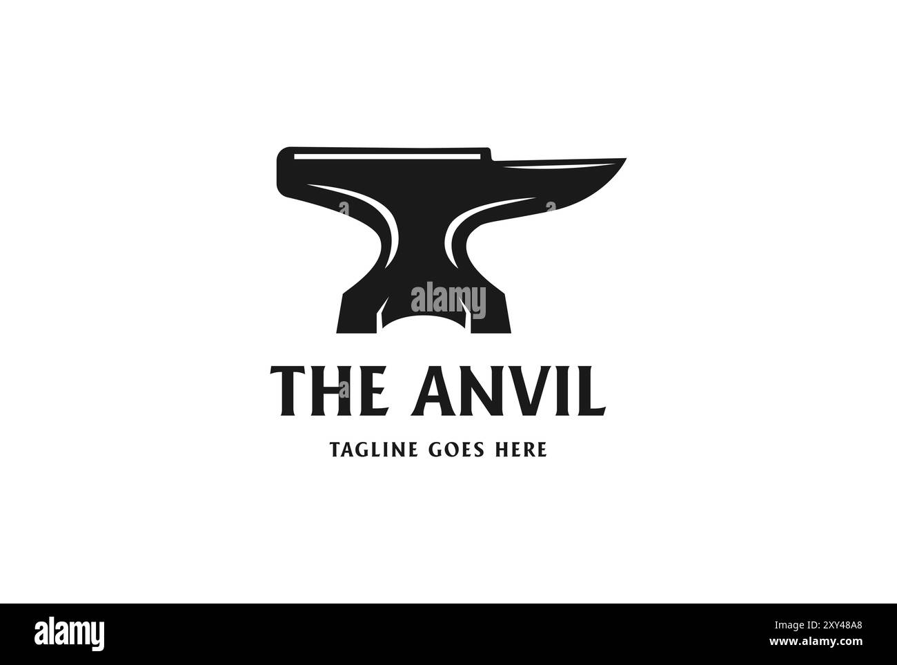 Vintage Retro Heavy Iron Anvil Forge Foundry for Smith Logo Design ...