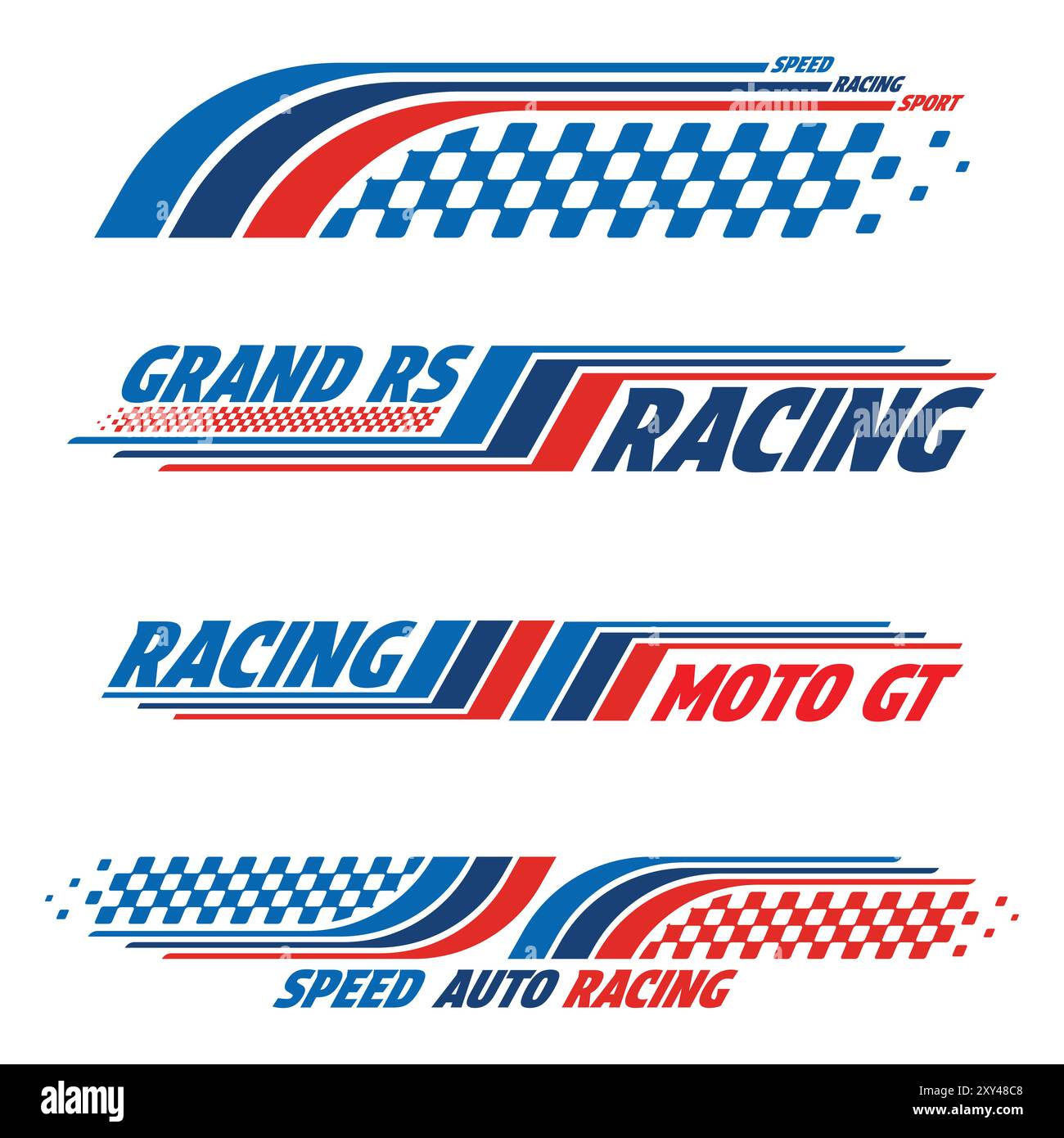 Racing speed flag decals Stock Vector Image & Art - Alamy