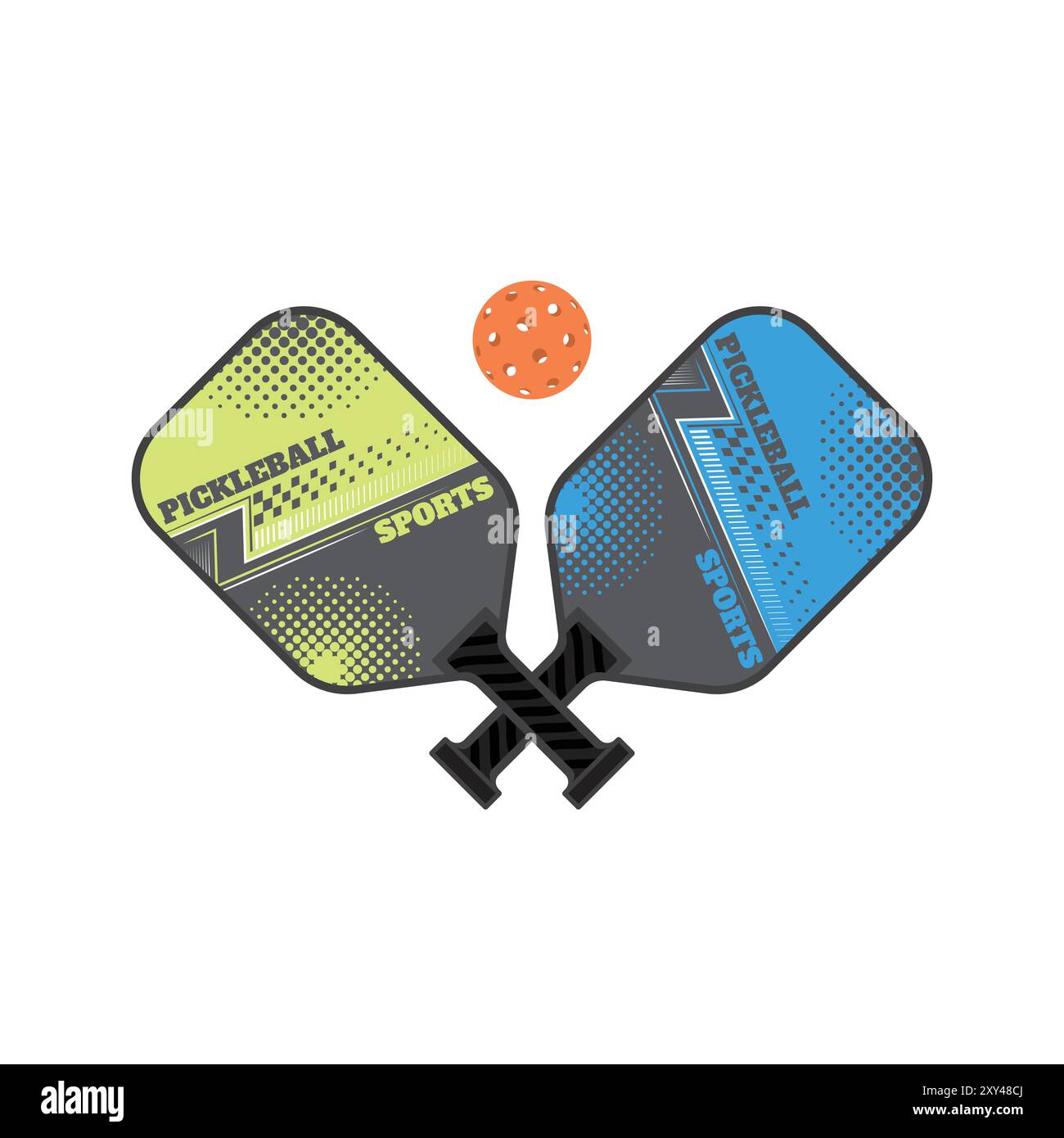 Pickleball paddles and ball symbol Stock Vector Image & Art - Alamy
