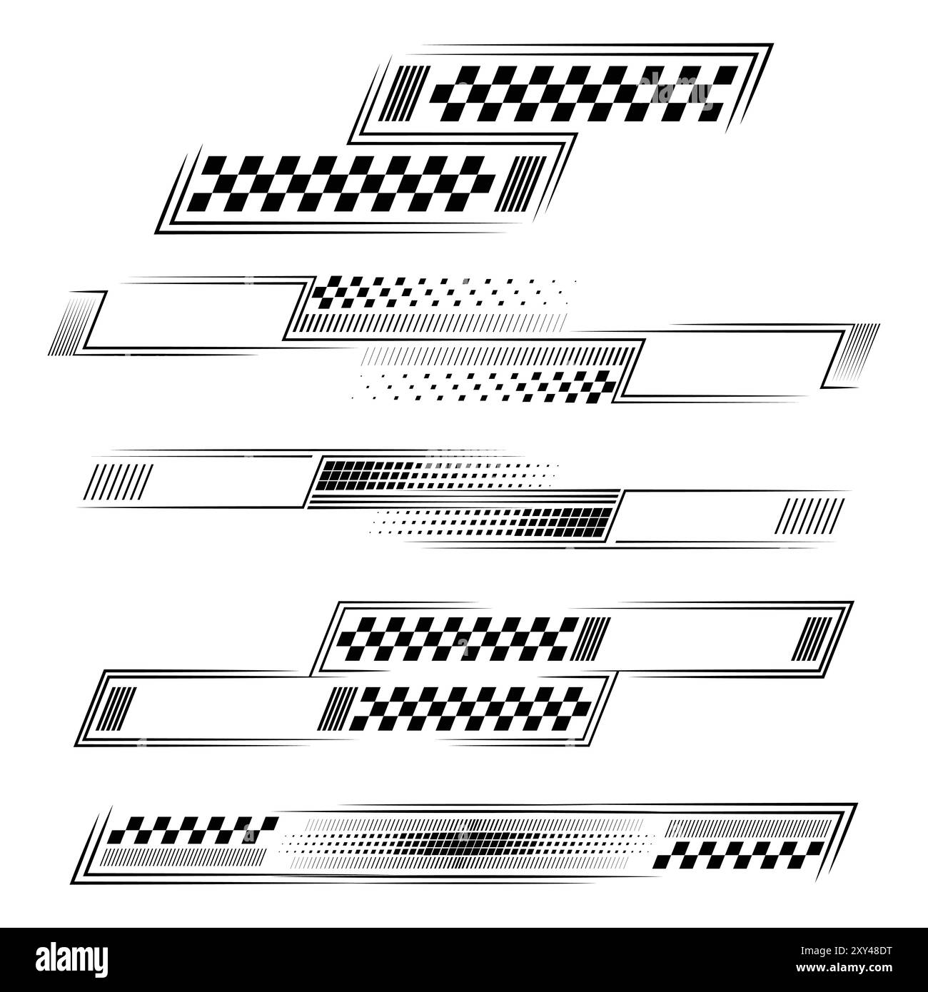 Racing sport black decals Stock Vector Image & Art - Alamy