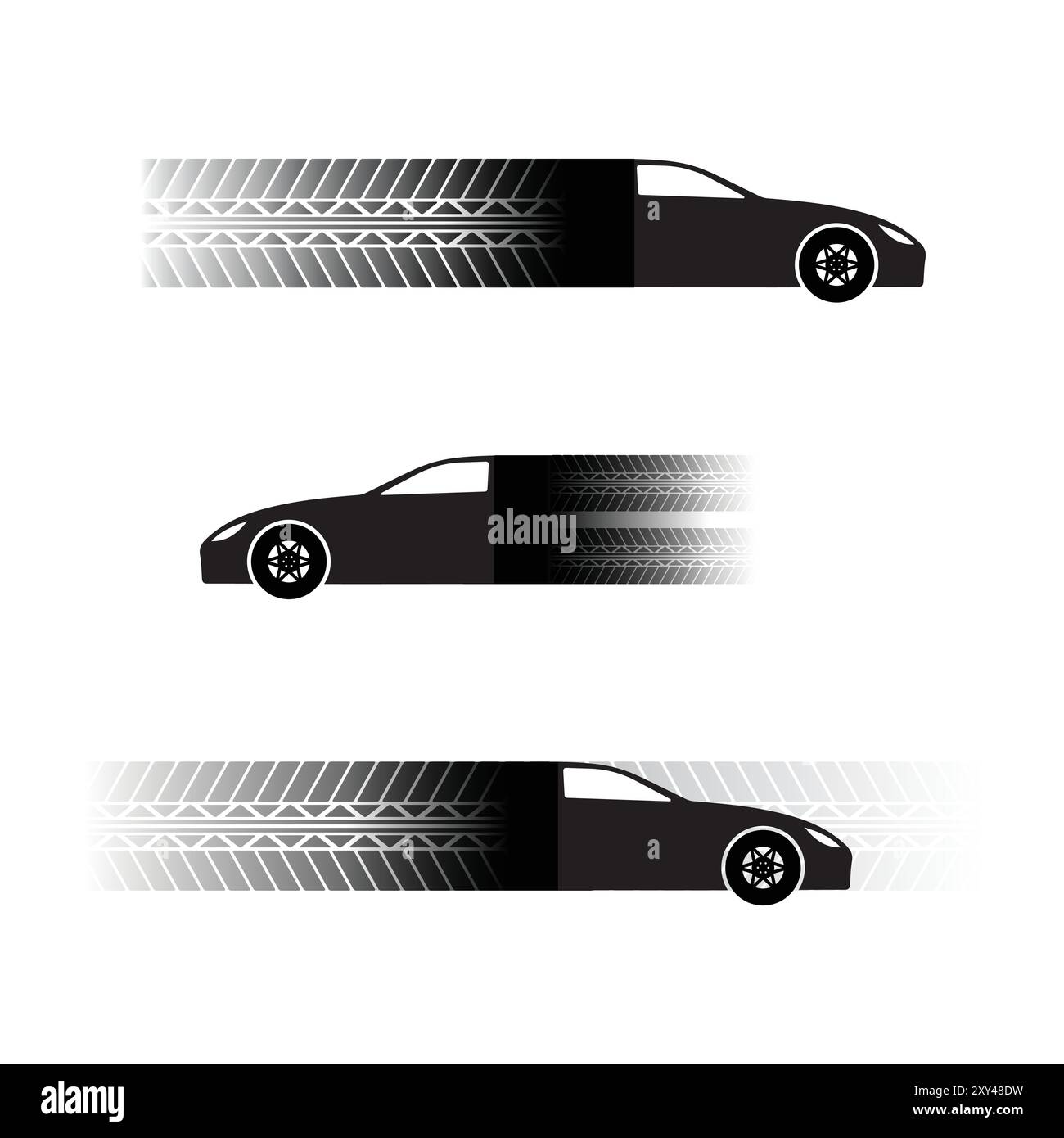 Car tracks Cut Out Stock Images & Pictures - Alamy