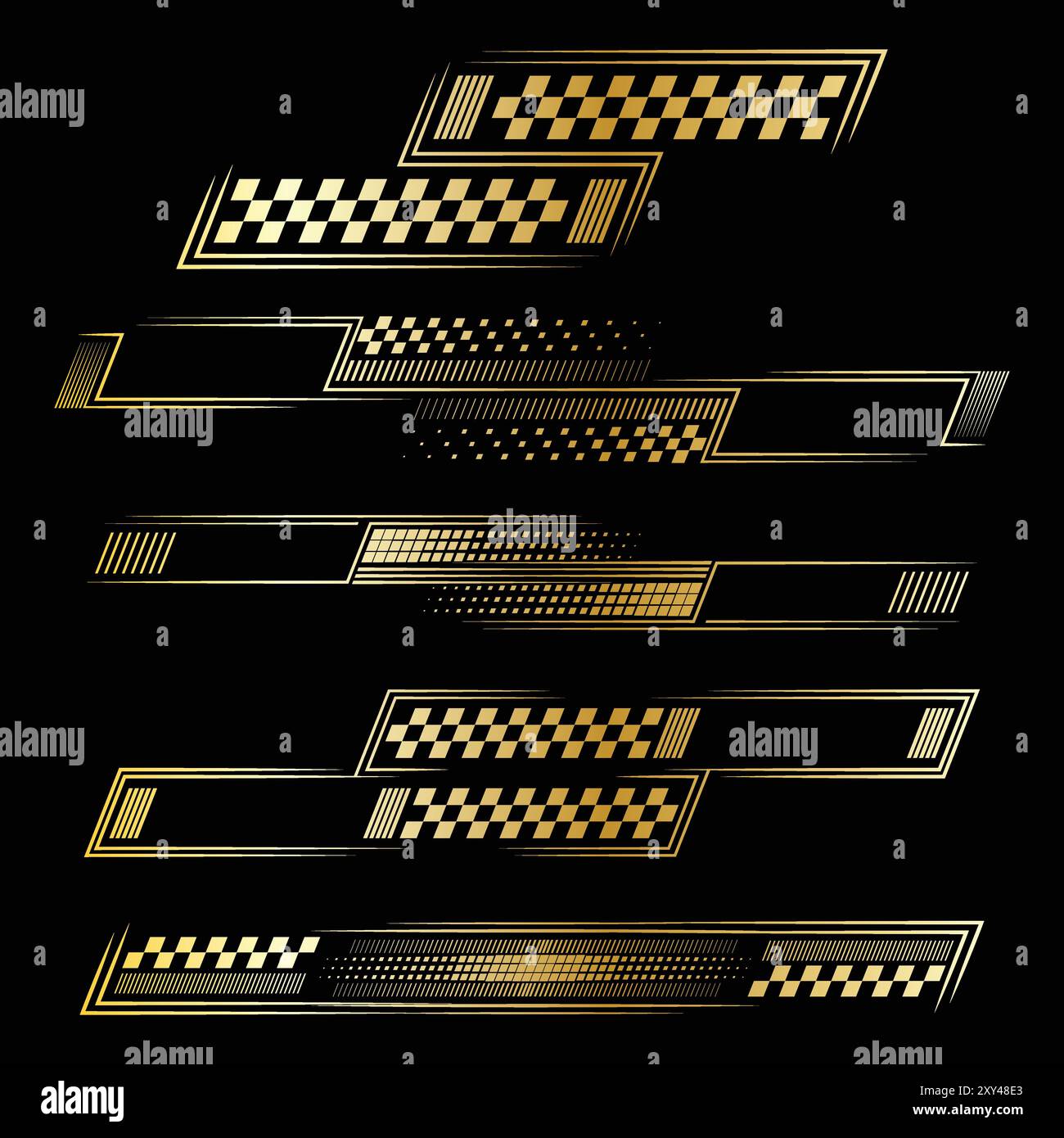 Racing sport golden decals Stock Vector Image & Art - Alamy