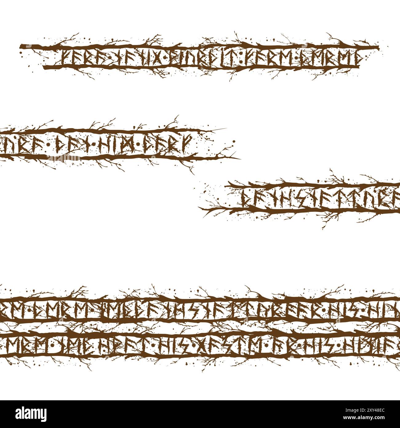 Tree branch bind rune lines Stock Vector Image & Art - Alamy