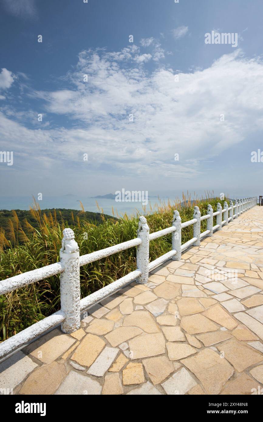The viewpoint at Mount Yuntai, the highest point in Nangan, where one ...