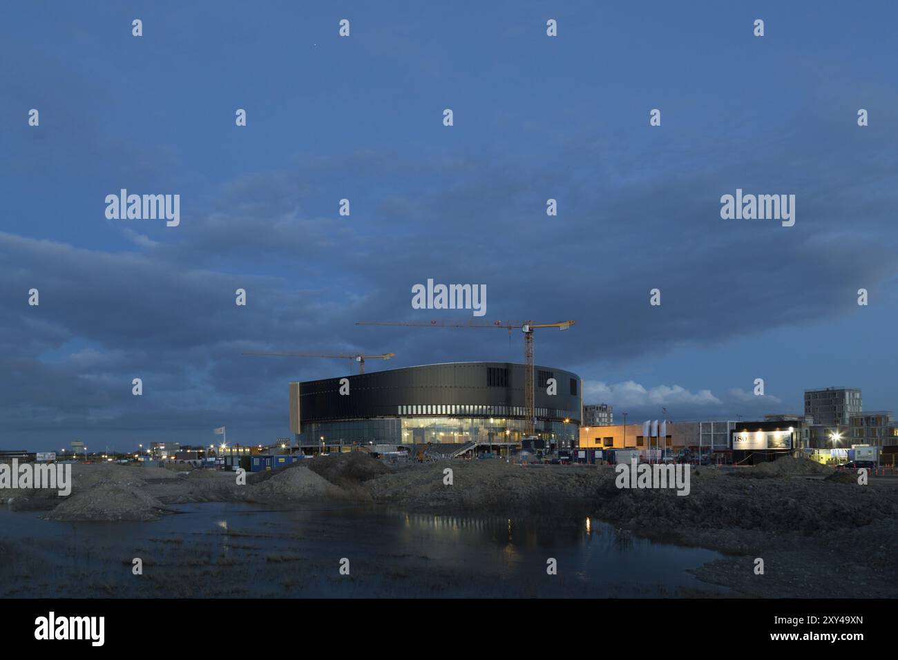 Copenhagen, Denmark, April 07, 2016: Construction of the Royal Arena ...