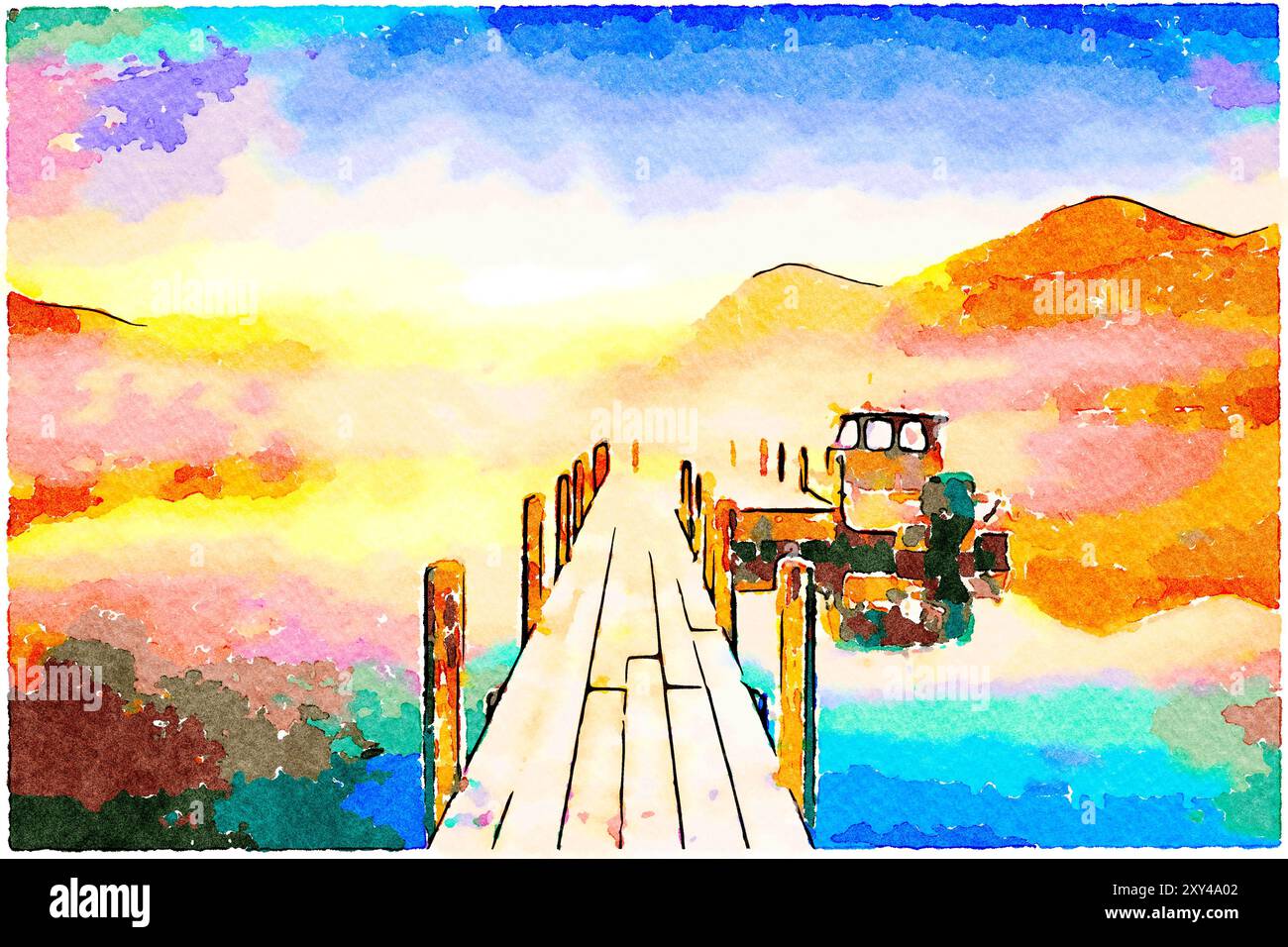 Lake Rotoroa, Nelson Lakes National Park, New Zealand, misty winter ...