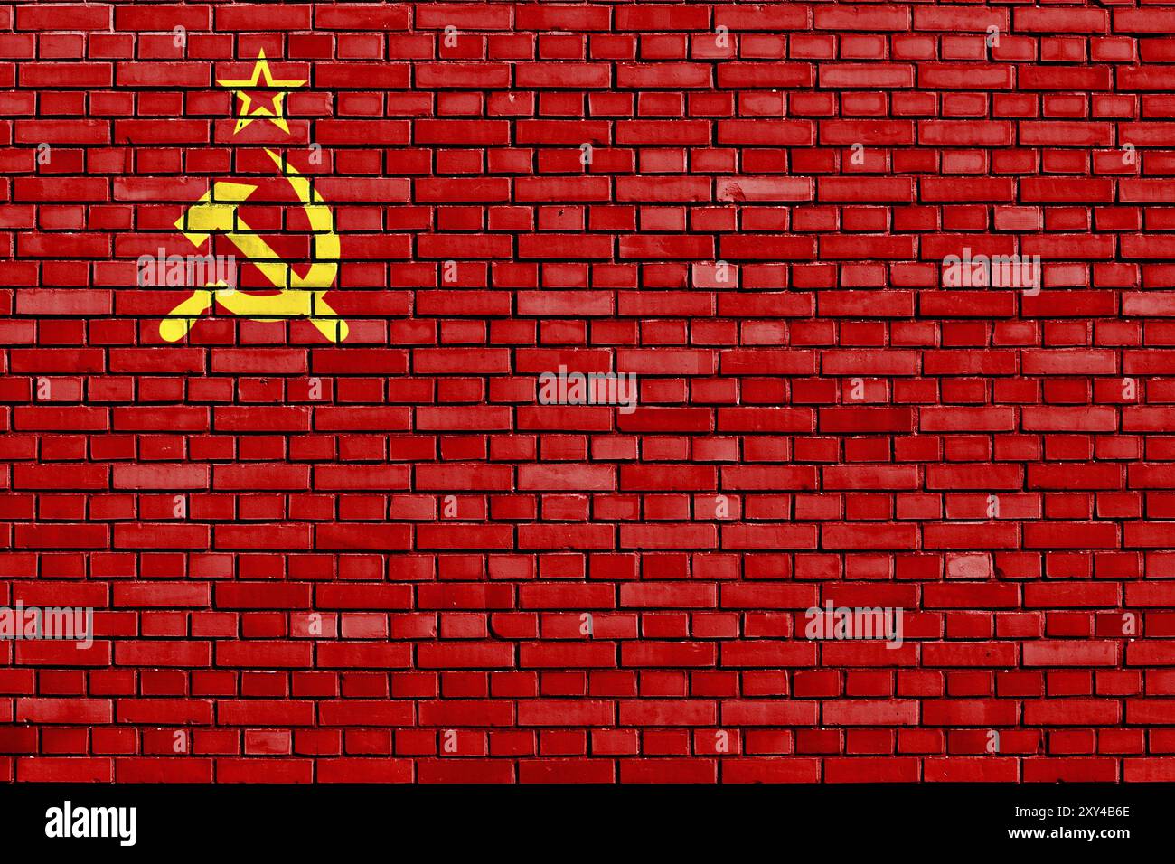 Flag of Soviet Union painted on brick wall Stock Photo - Alamy