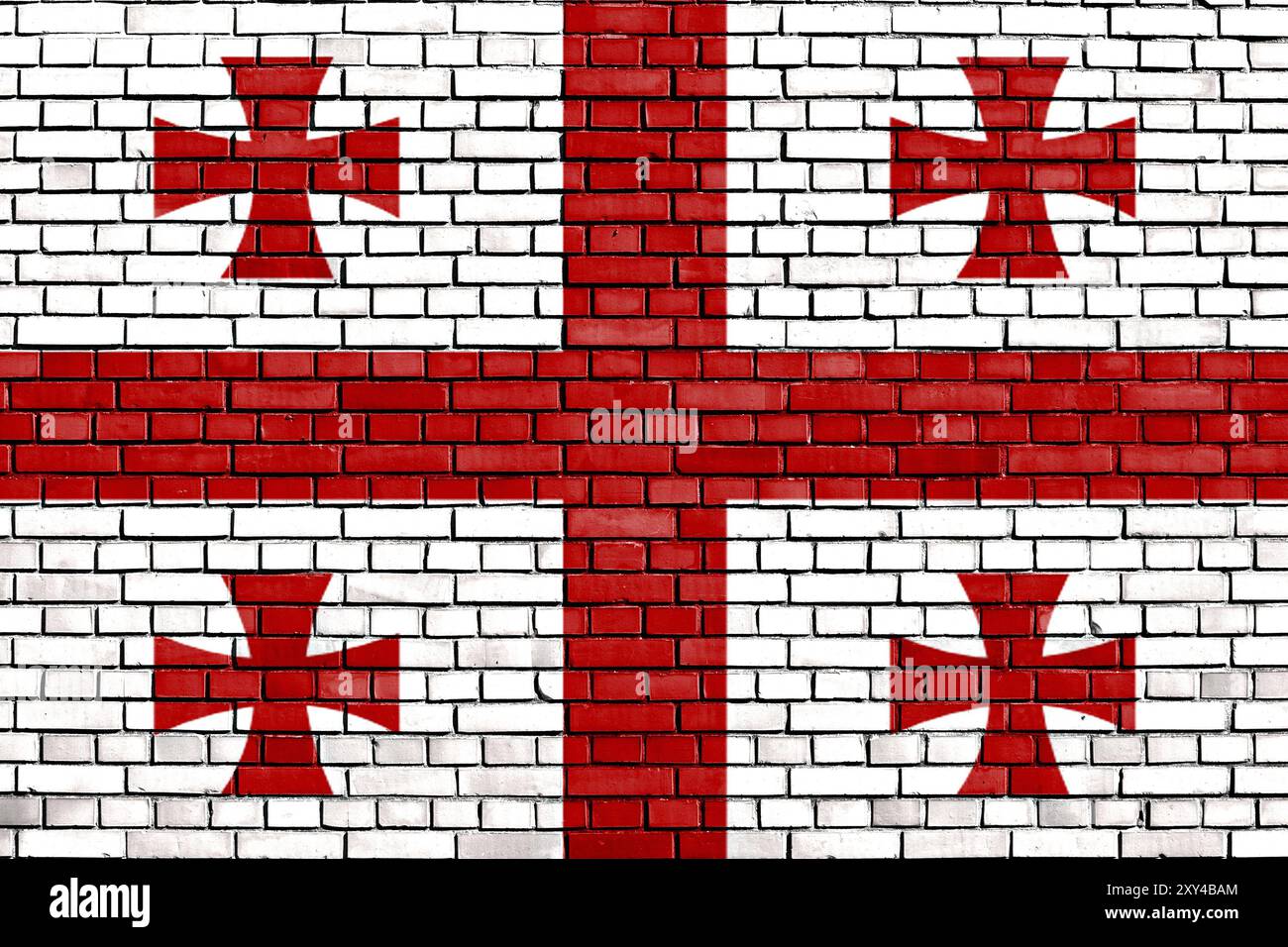 Georgia flag on brick hi-res stock photography and images - Alamy