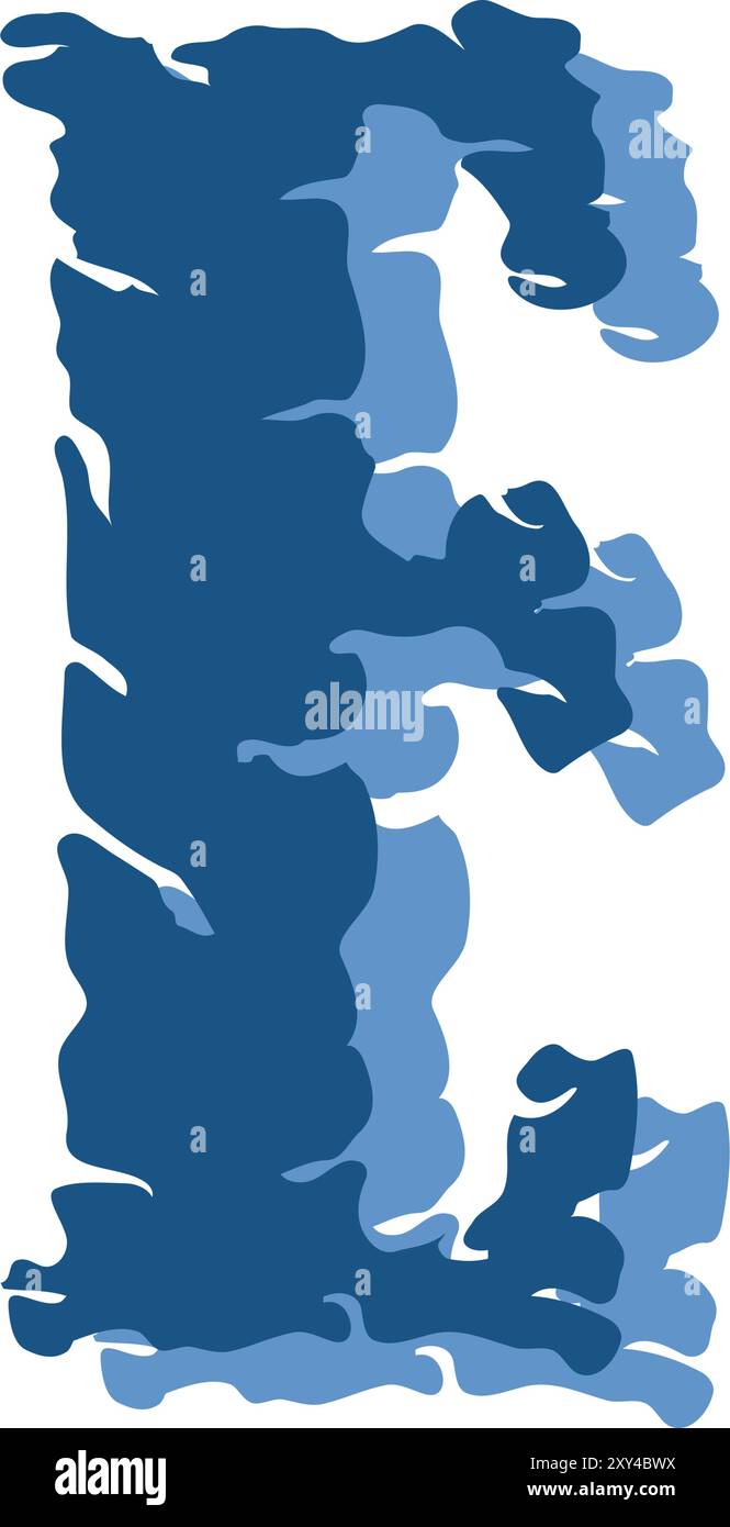 Art Stone Initial Caps Font Capital Letter E vector design illustration ...