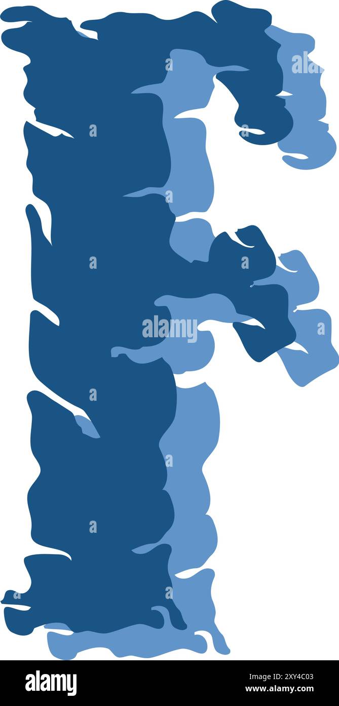 Art Stone Initial Caps Font Capital Letter F vector design illustration ...