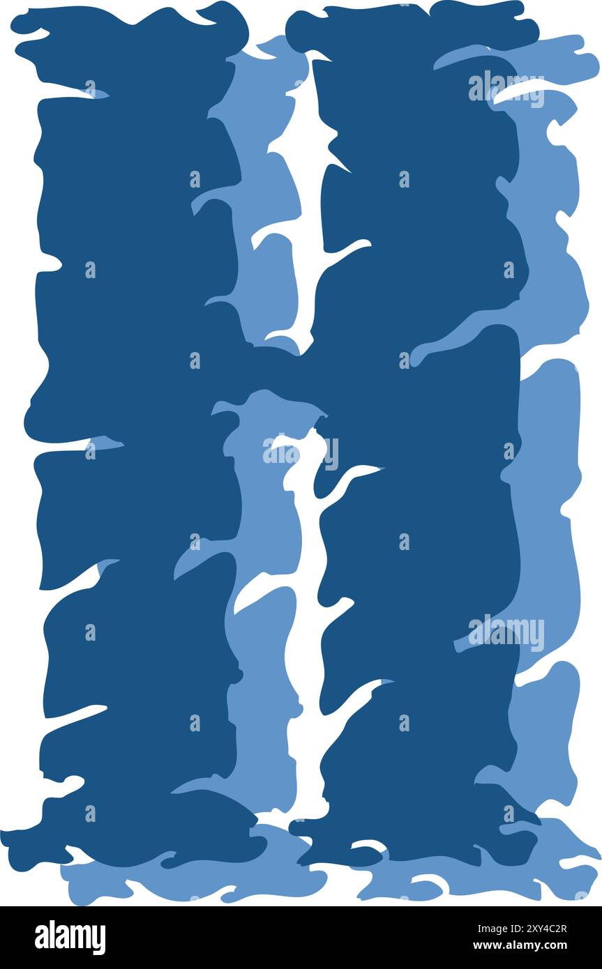 Art Stone Initial Caps Font Capital Letter H vector design illustration ...