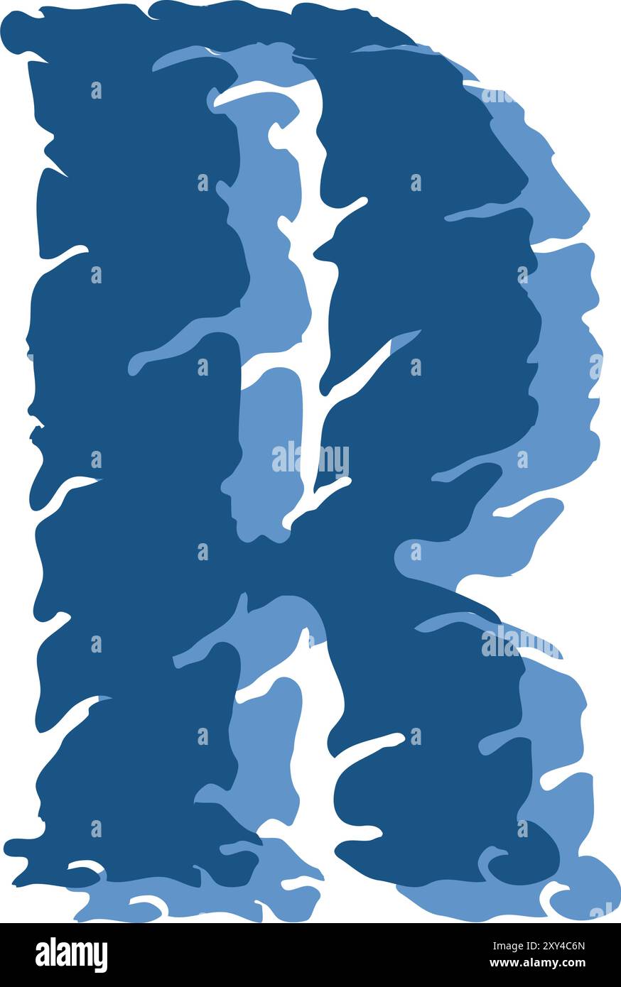 Art Stone Initial Caps Font Capital Letter R vector design illustration ...