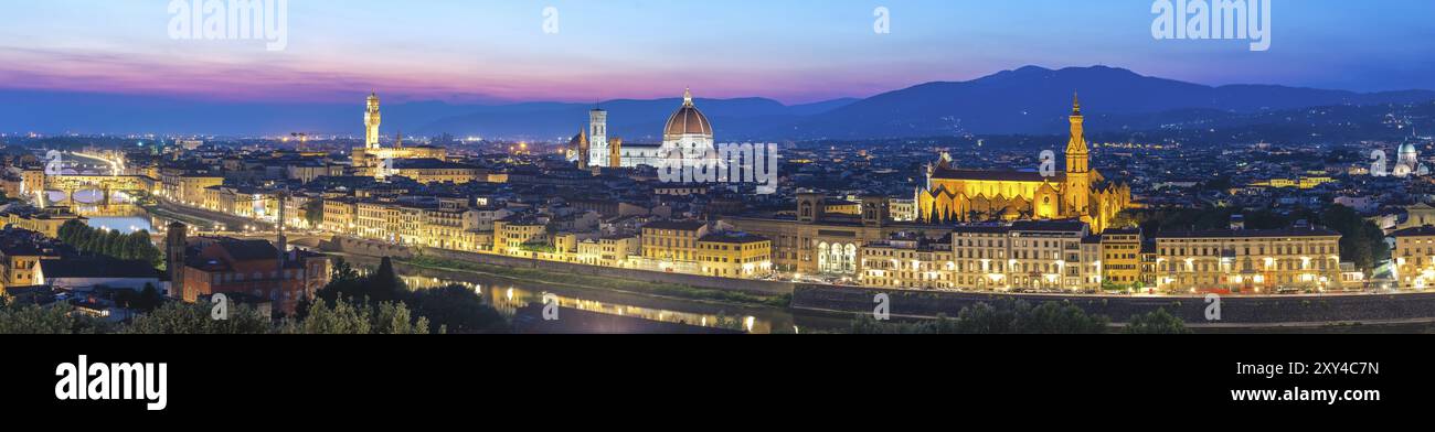 Florence Italy, sunset panorama city skyline Stock Photo - Alamy