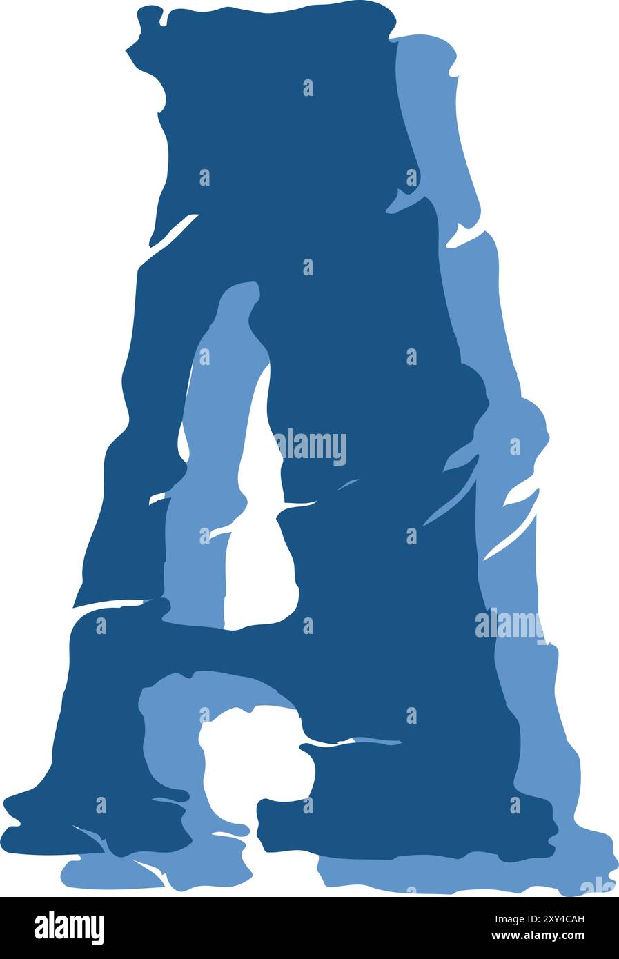 Art Stone Initial Caps Font Capital Letter A vector design illustration ...