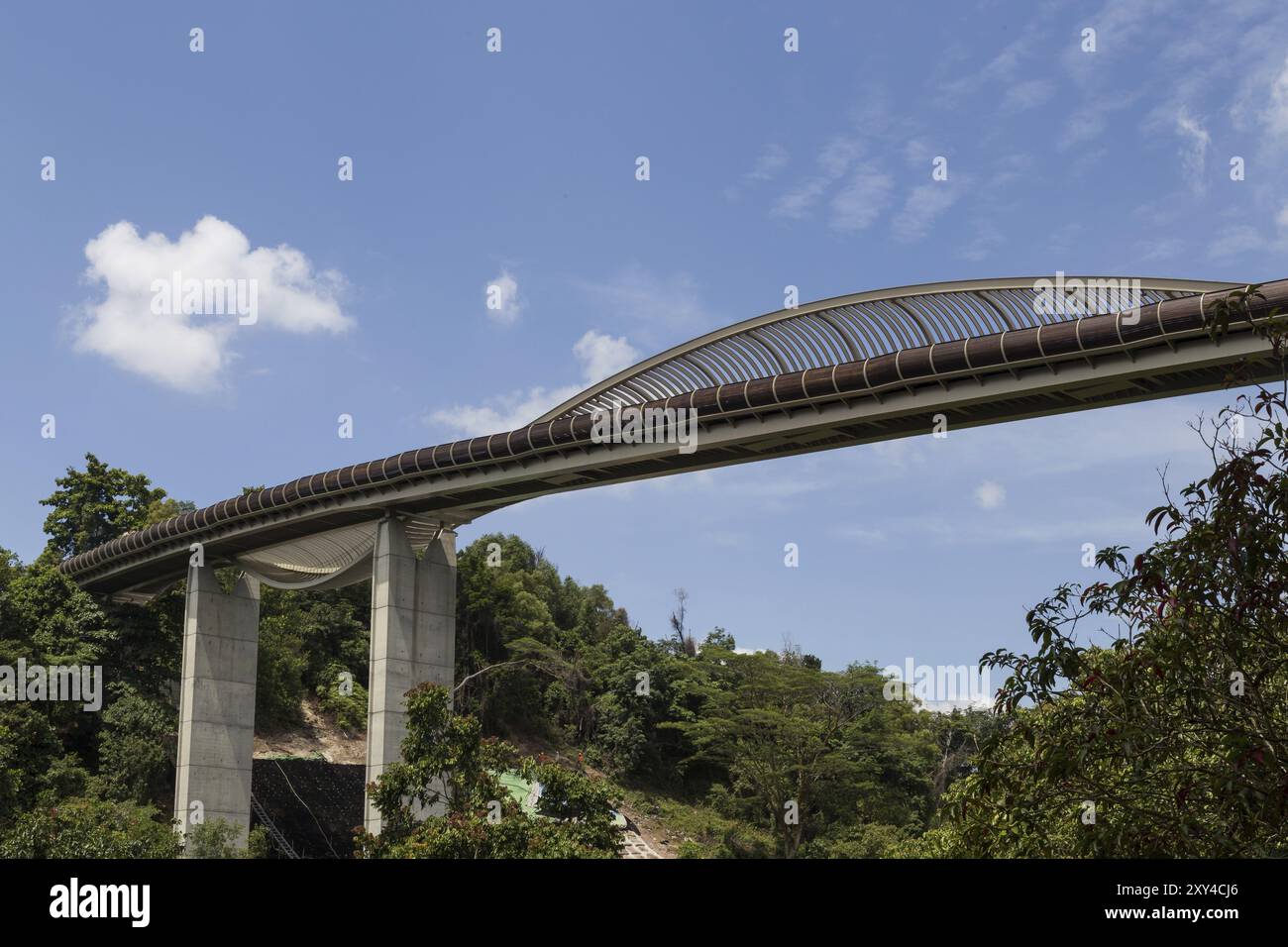 Singapore, Singapore, February 01, 2015: The Henderson Waves bridge ...