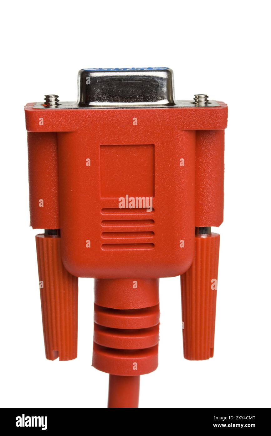 Detail of a computer plug isolated on white background Stock Photo - Alamy