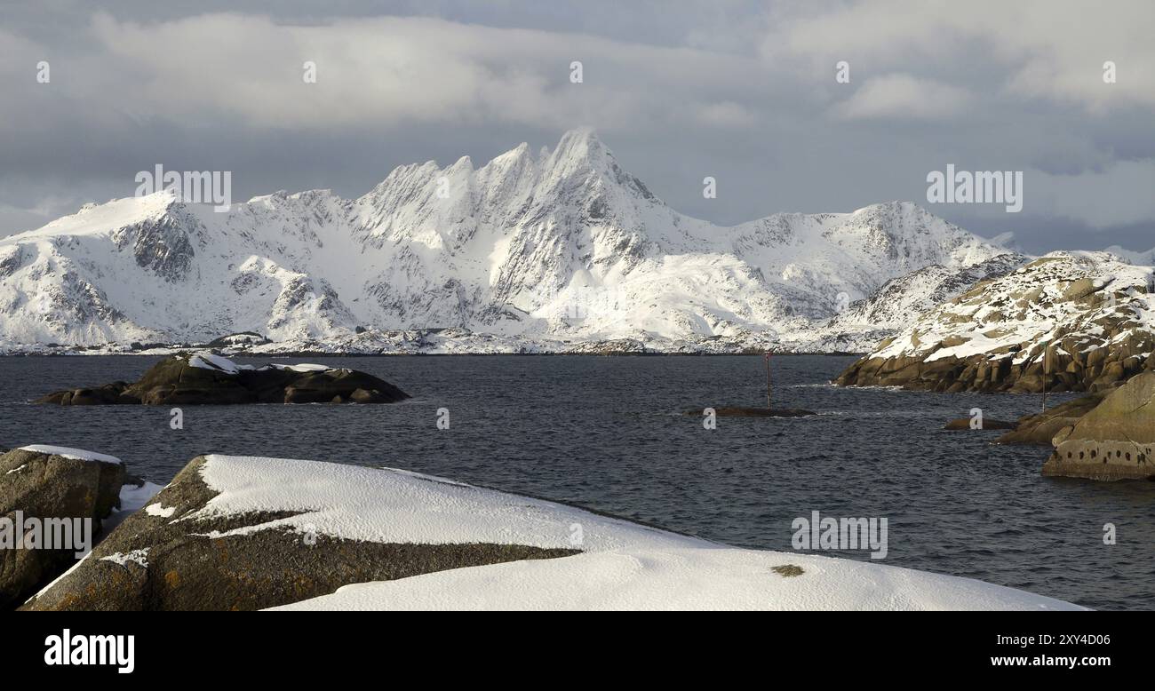 Winter in Lofoten, a Norwegian archipelago in the North Atlantic ...