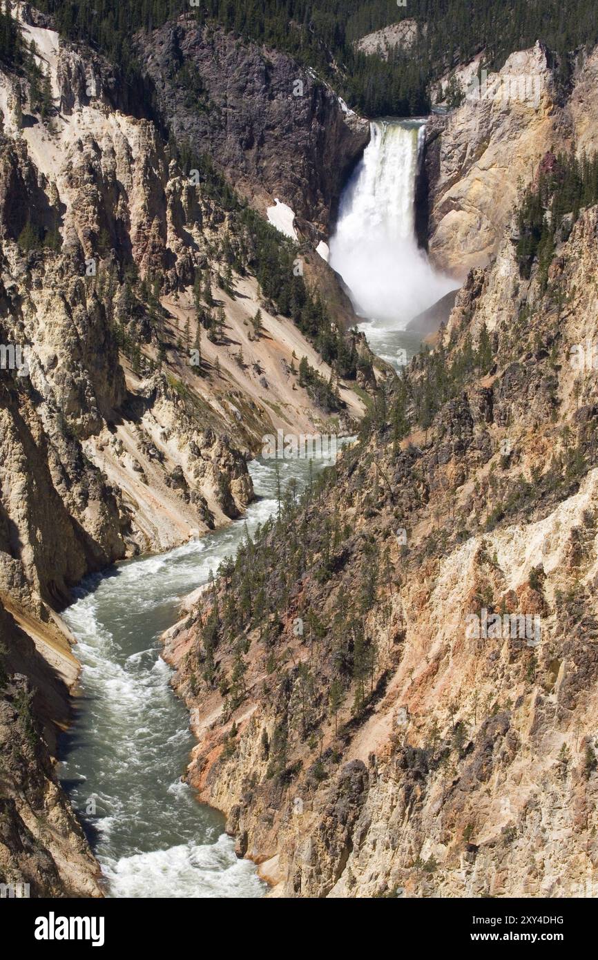 The Lower Fall in the Grand Canyon of Yellowstone Stock Photo - Alamy