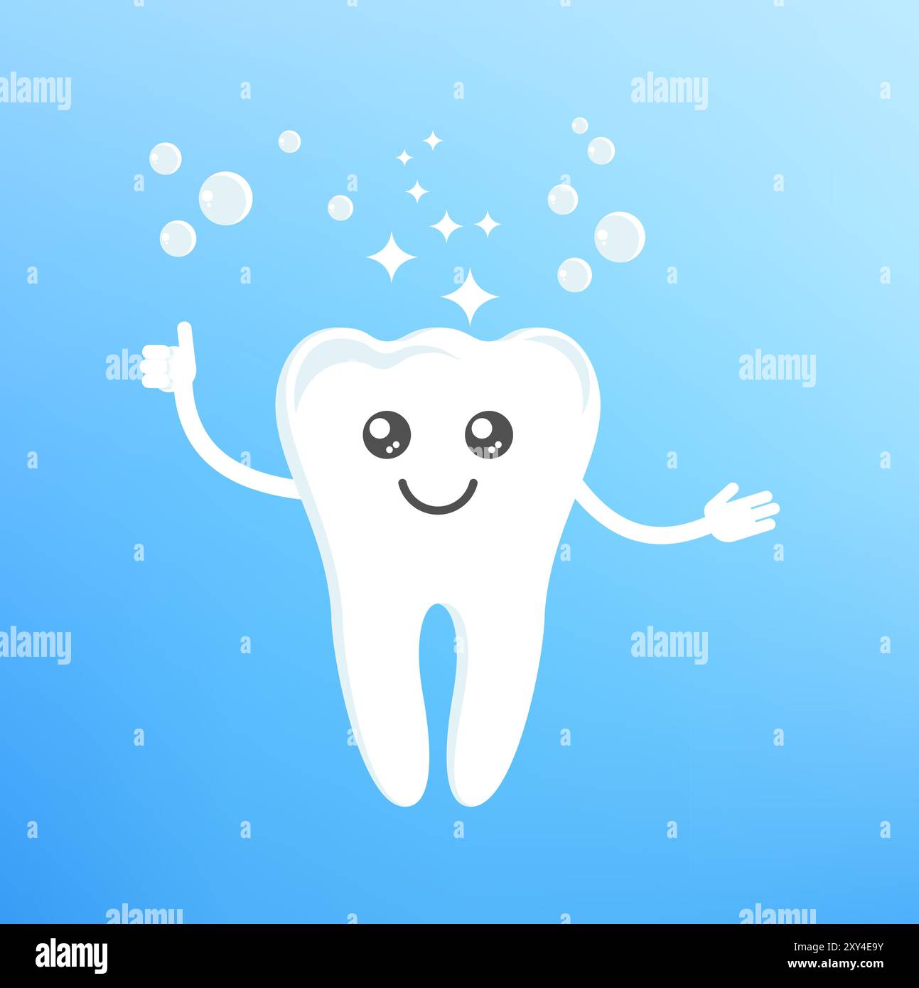 Cute happy smiling tooth. Oral health and hygiene Stock Vector Image ...