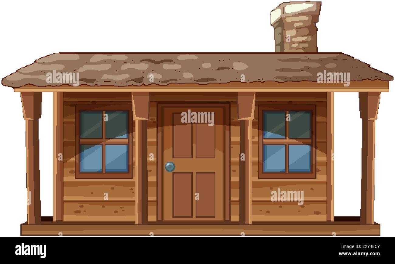 Cabin wooden structure Stock Vector Images - Alamy