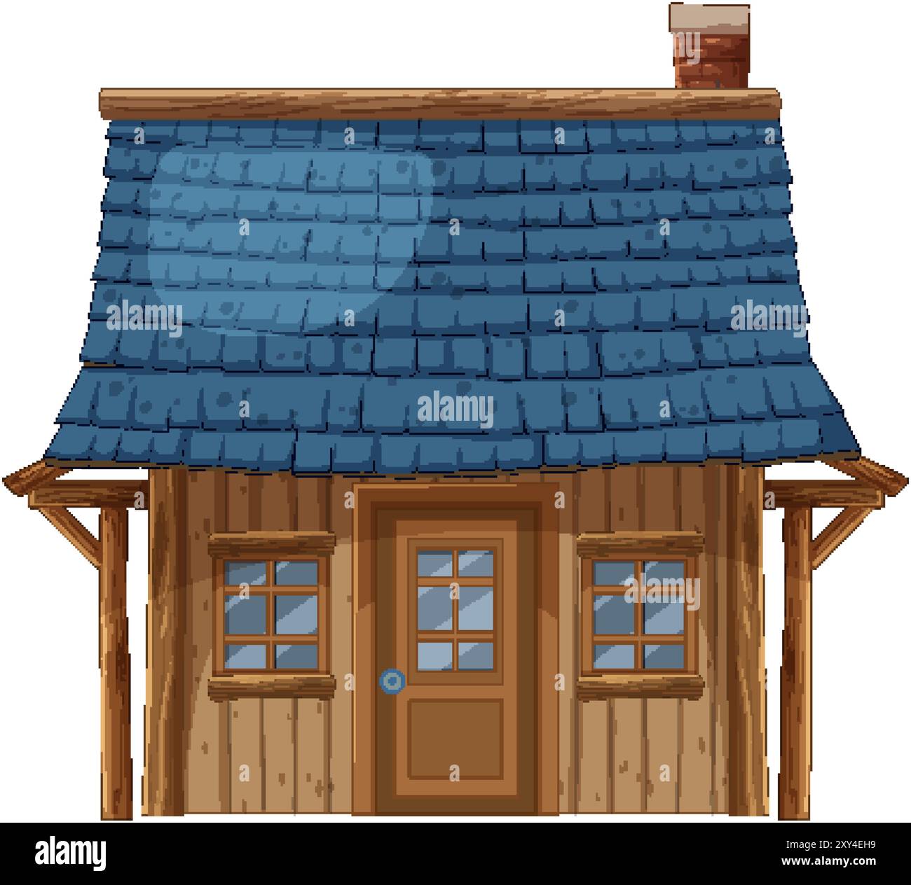 House with timber shingles Stock Vector Images - Alamy
