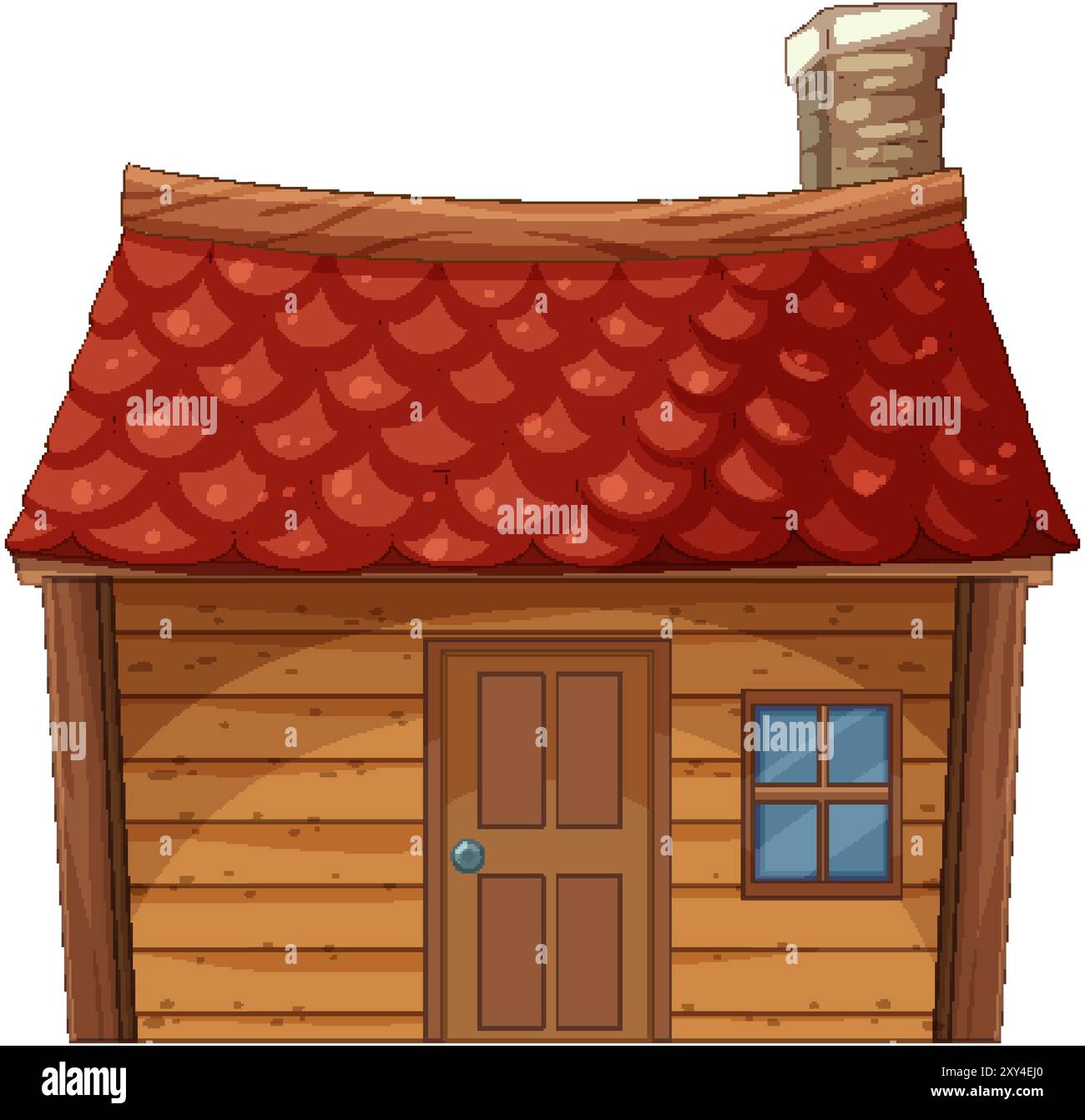 Illustration of a small wooden house Stock Vector Image & Art - Alamy