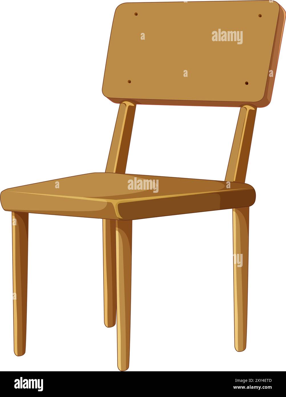 A basic wooden chair with four legs Stock Vector Image & Art - Alamy