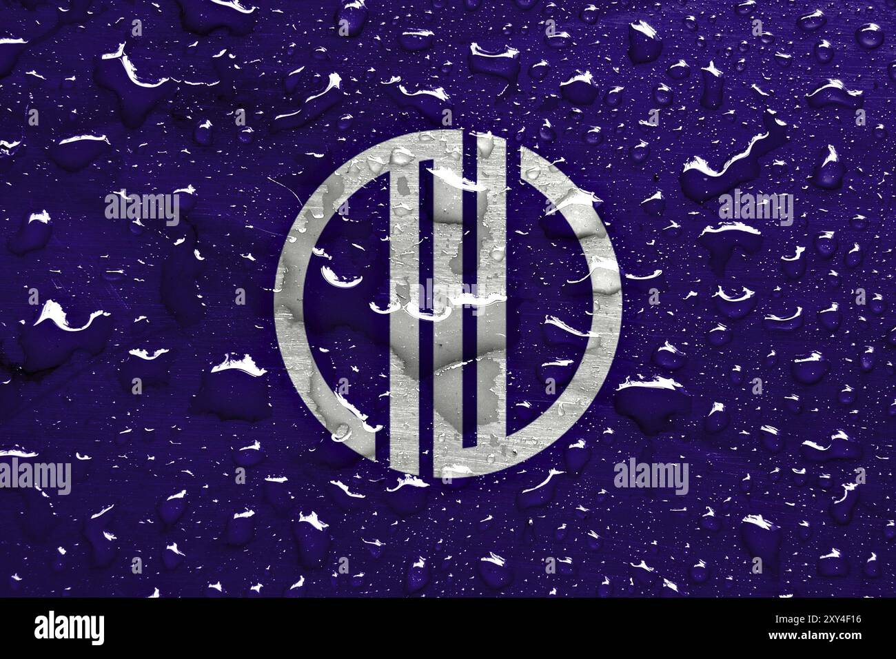 Flag of Sendai with rain drops Stock Photo - Alamy