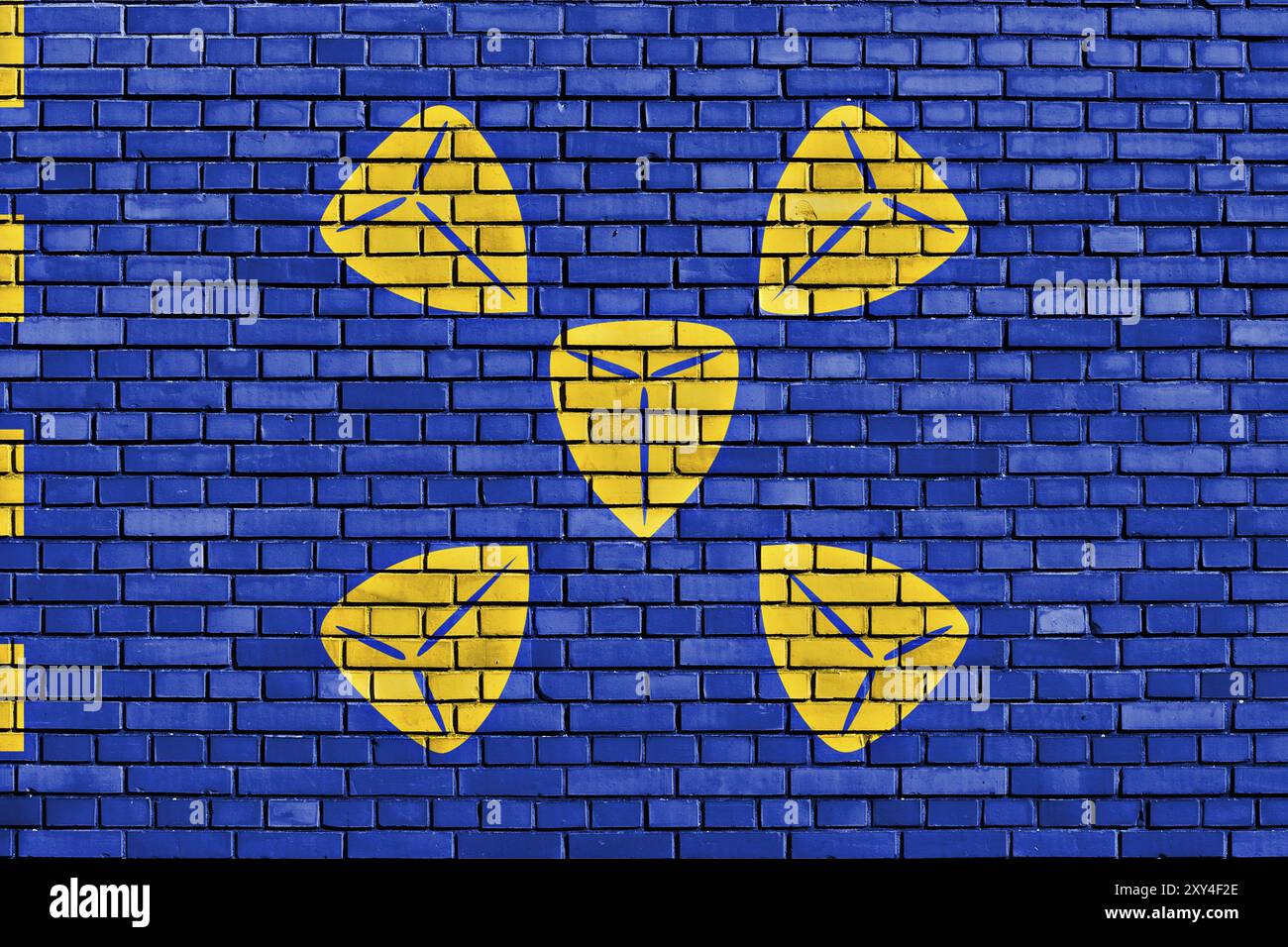 Flag of Bussum painted on brick wall Stock Photo - Alamy