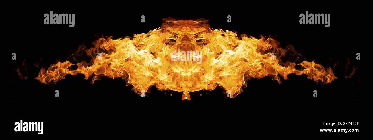 Burning bird silhouette isolated on black background Stock Photo - Alamy